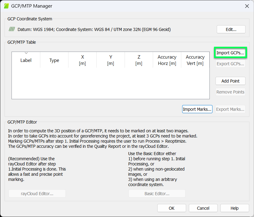 How to add / import GCPs in the GCP/MTP Manager - PIX4Dmapper